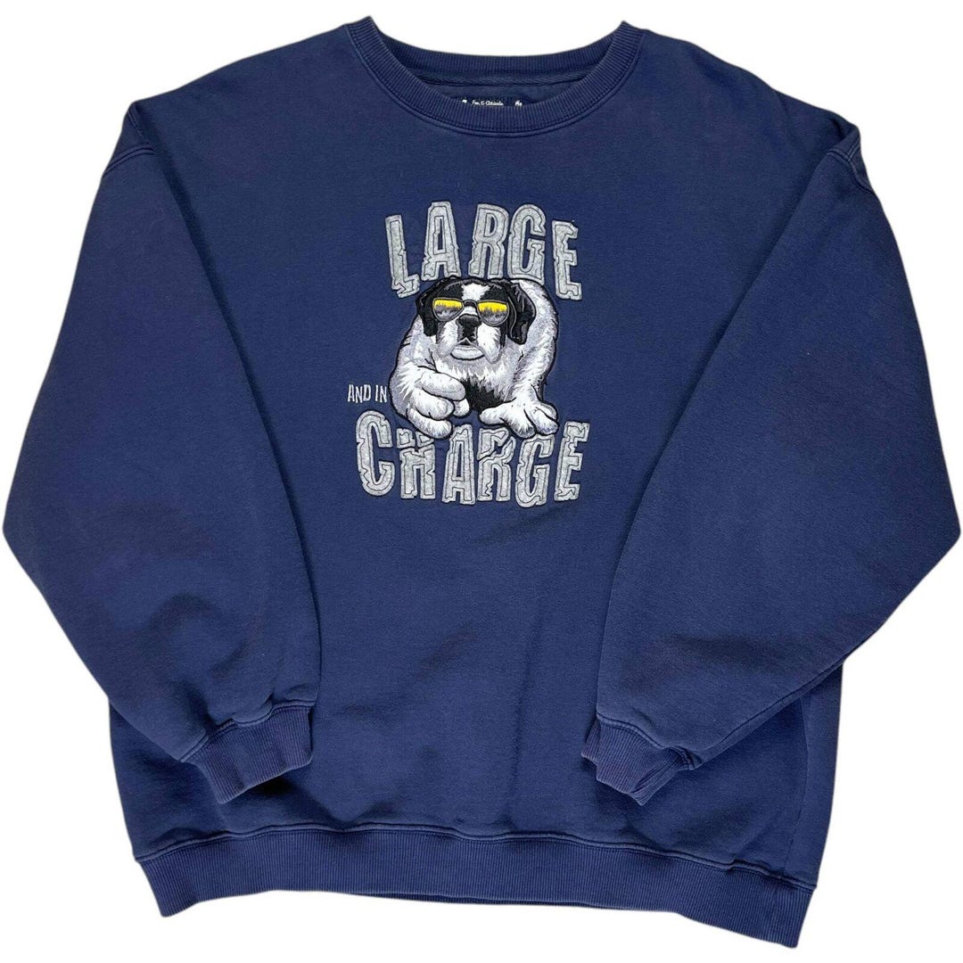 Vintage Y2K Big Dogs Large and in Charge Sweatshirt Navy Size L - Etsy