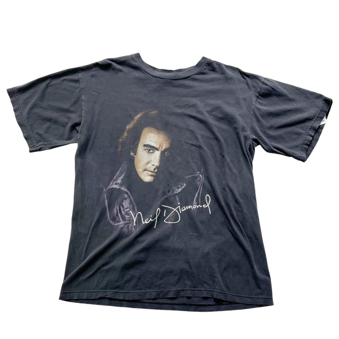 Vintage 90s Neil Diamond U.S Tour T-shirt Black Size Large - Etsy