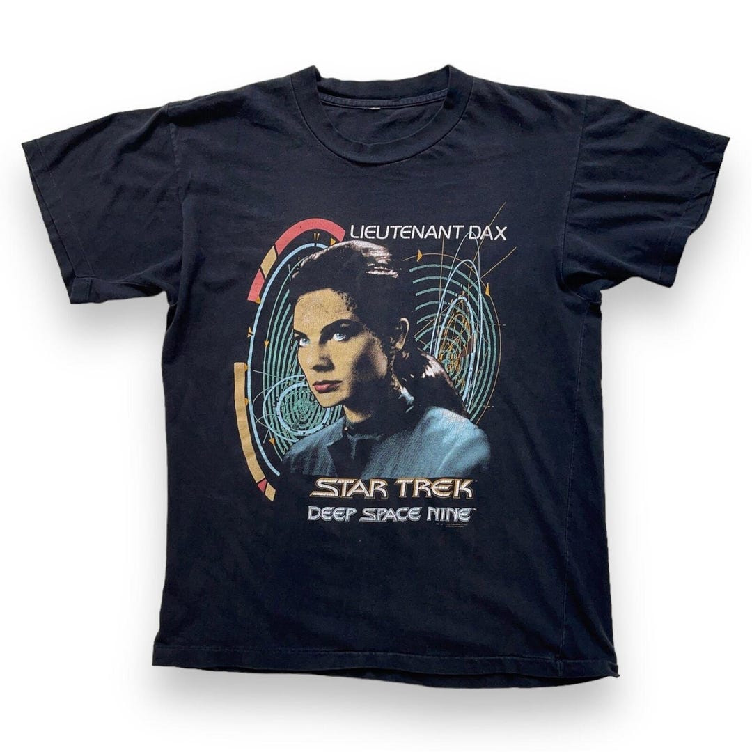 Vintage 90s Star Trek Lieutenant Dax T-shirt Black Size Medium - Etsy
