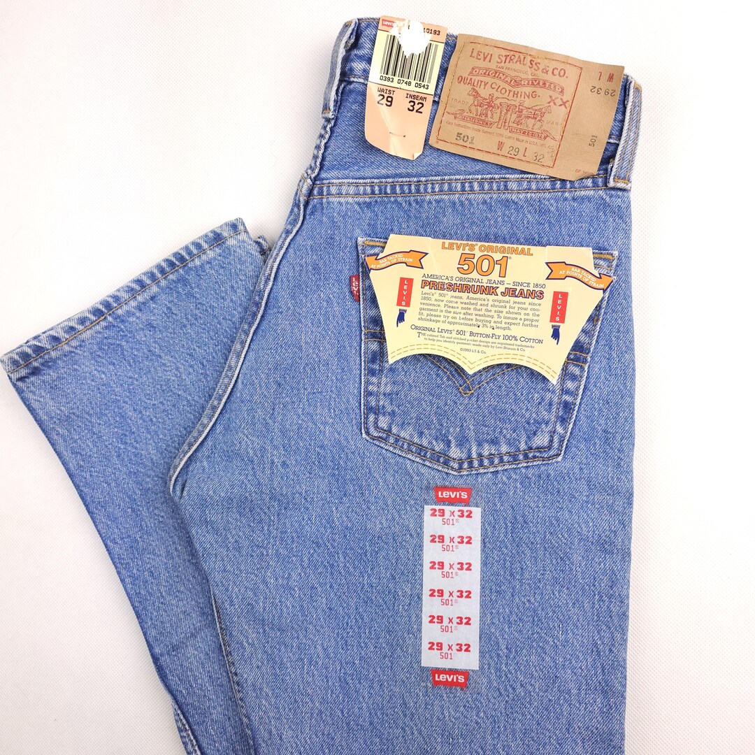 Made in USA New Levi's 501 Vintage Deadstock With Tags W27,5 L31 Actual Size Measured W27,5-69cm ...