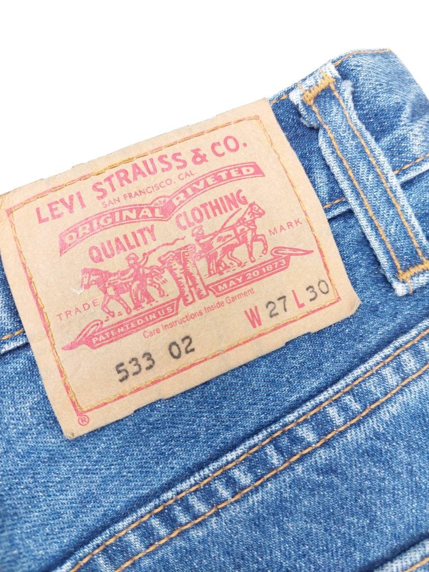 Levi's 533 Vintage Deadstock With Tags W27 L30 Actual Size Levi's 533 Vintage Deadstock With Tags W27 L30 Actual Size