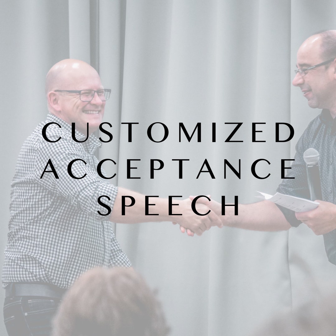 Custom Speech, Acceptance Speech, Award Ceremony, Promotional Speech ...