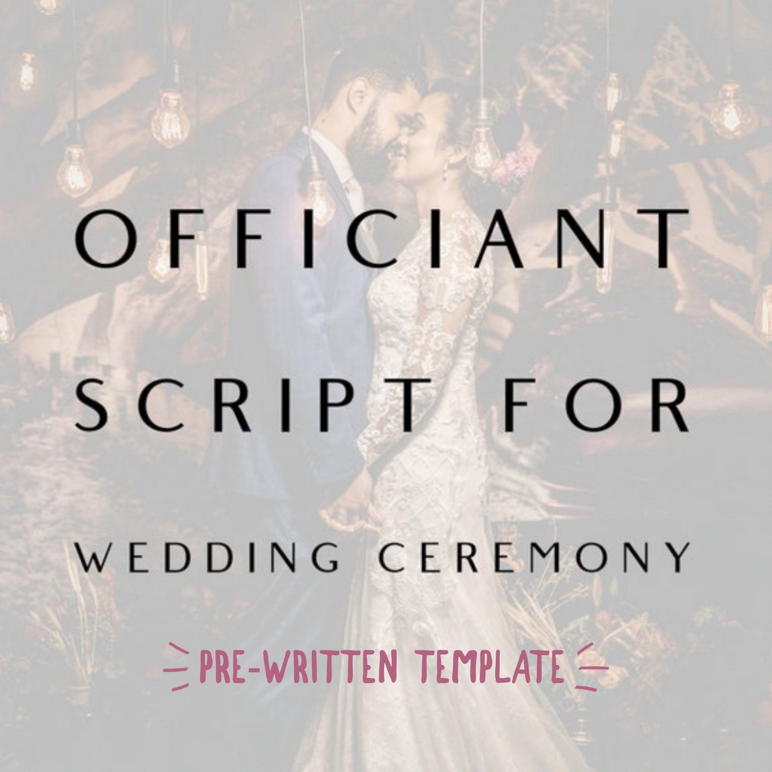 Pre-written Officiant Script, Non-religious Ceremony, Ceremony Script ...