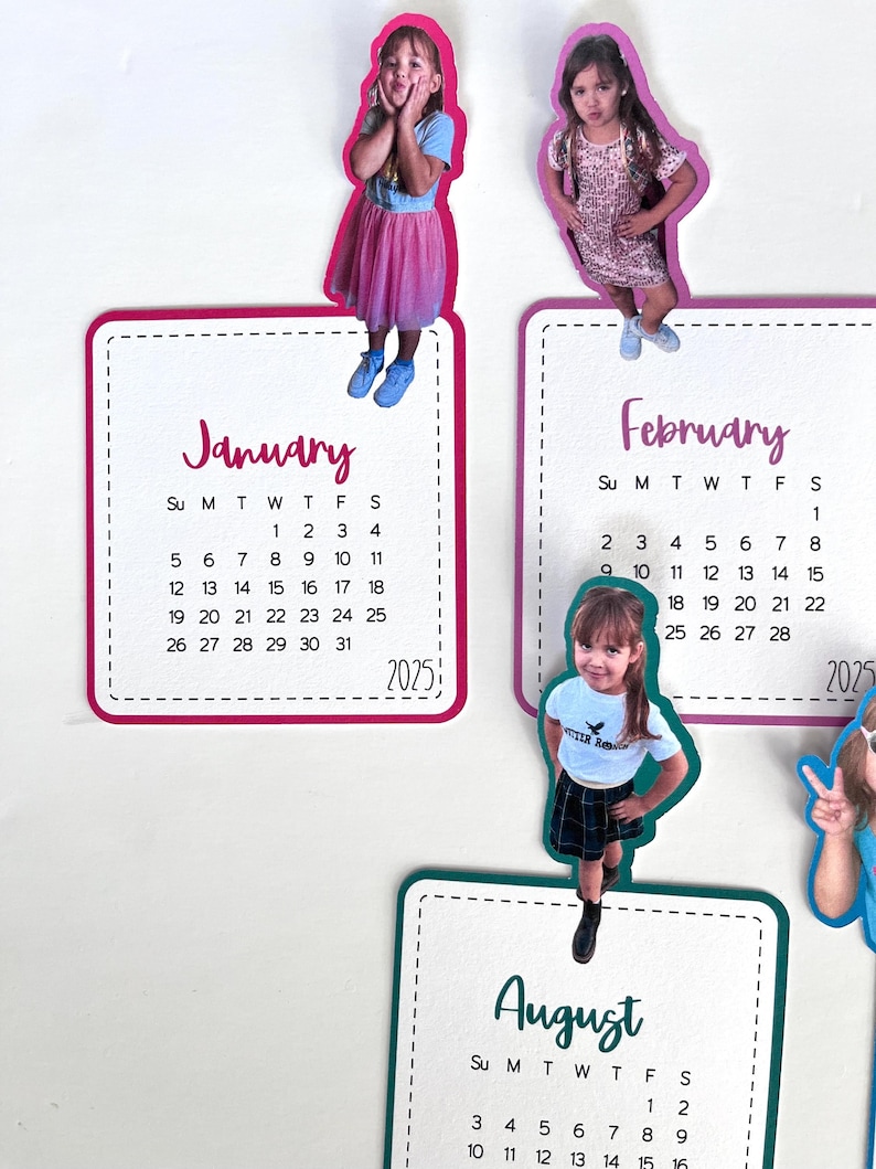 Personalized 2026 Photo Mini Desk Calendar With Wooden Easel - Etsy