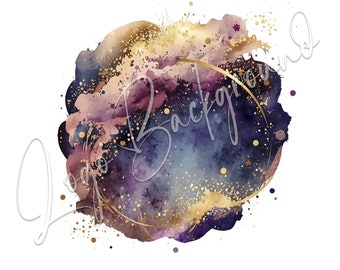 Galaxy and Gold Watercolor, Logo Background PNG, Clipart, Transparent ...