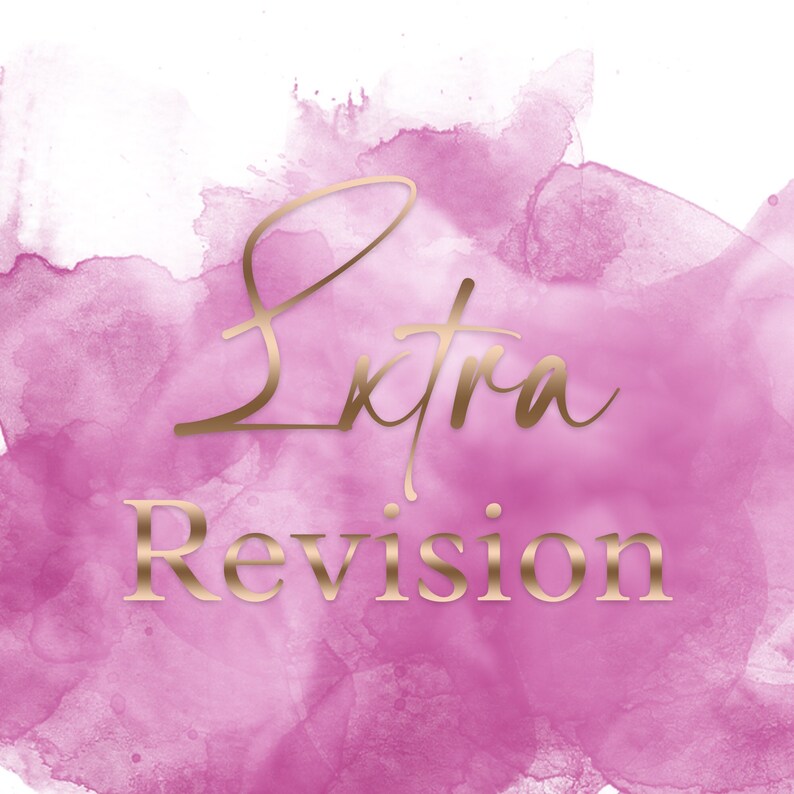 Extra Revision / Add-on - Etsy