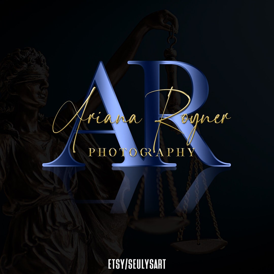 Navy Blue Initials Logo, Premade Logo Design, Beauty Logo, Minimalist ...