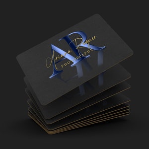 Navy Blue Initials Logo, Premade Logo Design, Beauty Logo, Minimalist ...