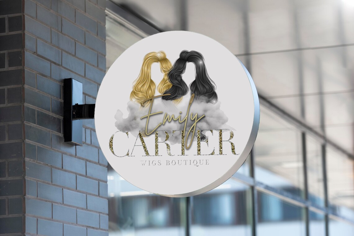 Hair Logo Premade Logo Design Wig Logo Hair Extension Logo - Etsy