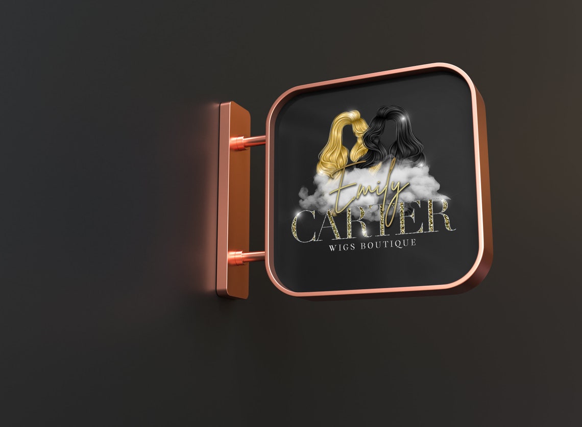 Hair Logo Premade Logo Design Wig Logo Hair Extension Logo - Etsy