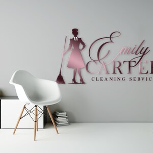 Rose Gold Cleaning Logo, Premade Logo, House Cleaning Logo, Cleaning ...
