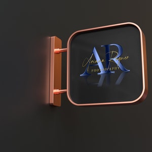 Navy Blue Initials Logo, Premade Logo Design, Beauty Logo, Minimalist ...