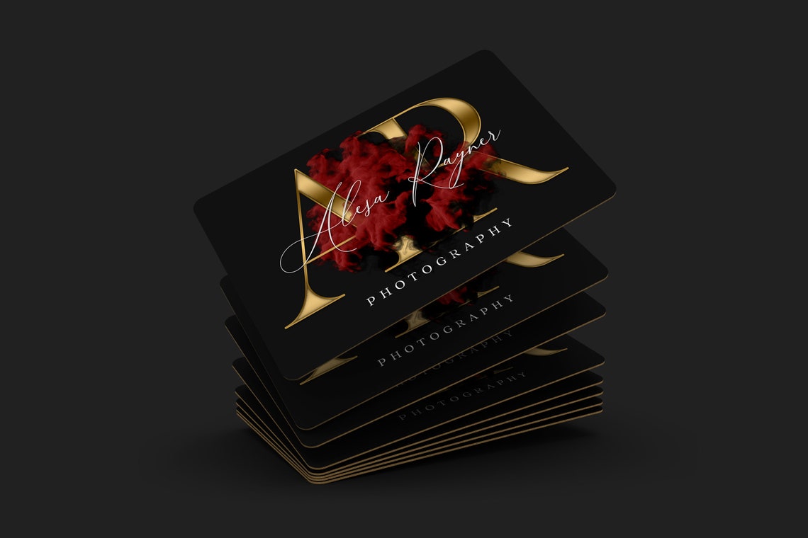 Premade Logo Design Red Smoke Logo Beauty Logo Text Logo - Etsy