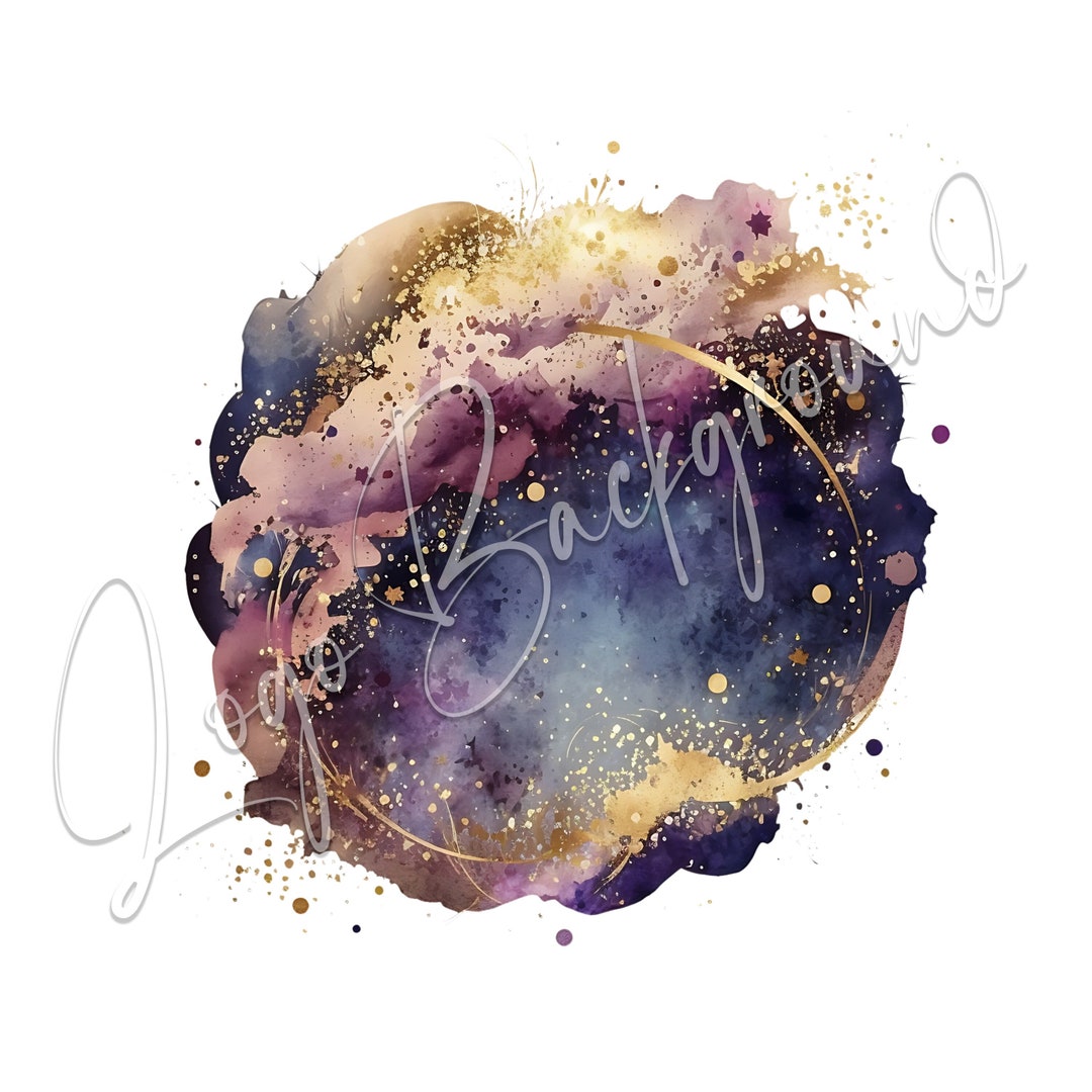Galaxy and Gold Watercolor, Logo Background PNG, Clipart, Transparent ...