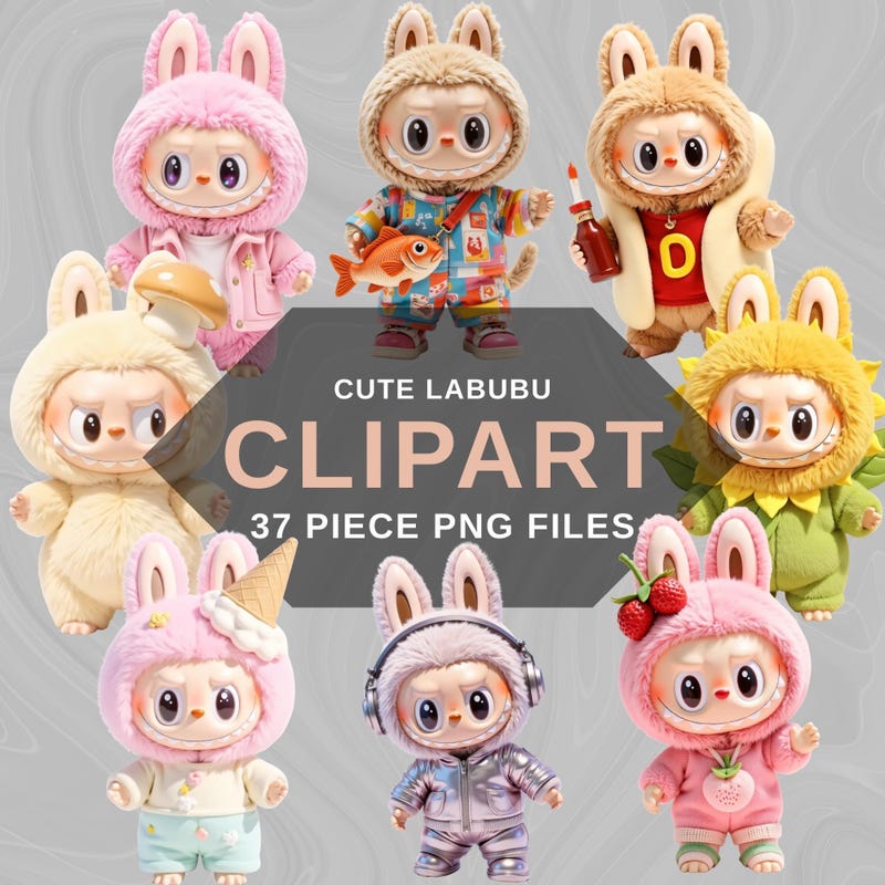 Labubu Paper Doll - Etsy