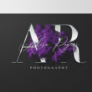 Premade Logo Design, Violet Smoke Logo, Beauty Logo, Text Logo, Interior Design Logo, Modern ...