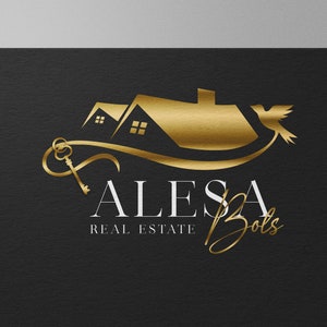 Premade Real Estate Logo Design, Agent Logo, Realtor Logo, Gold Real ...