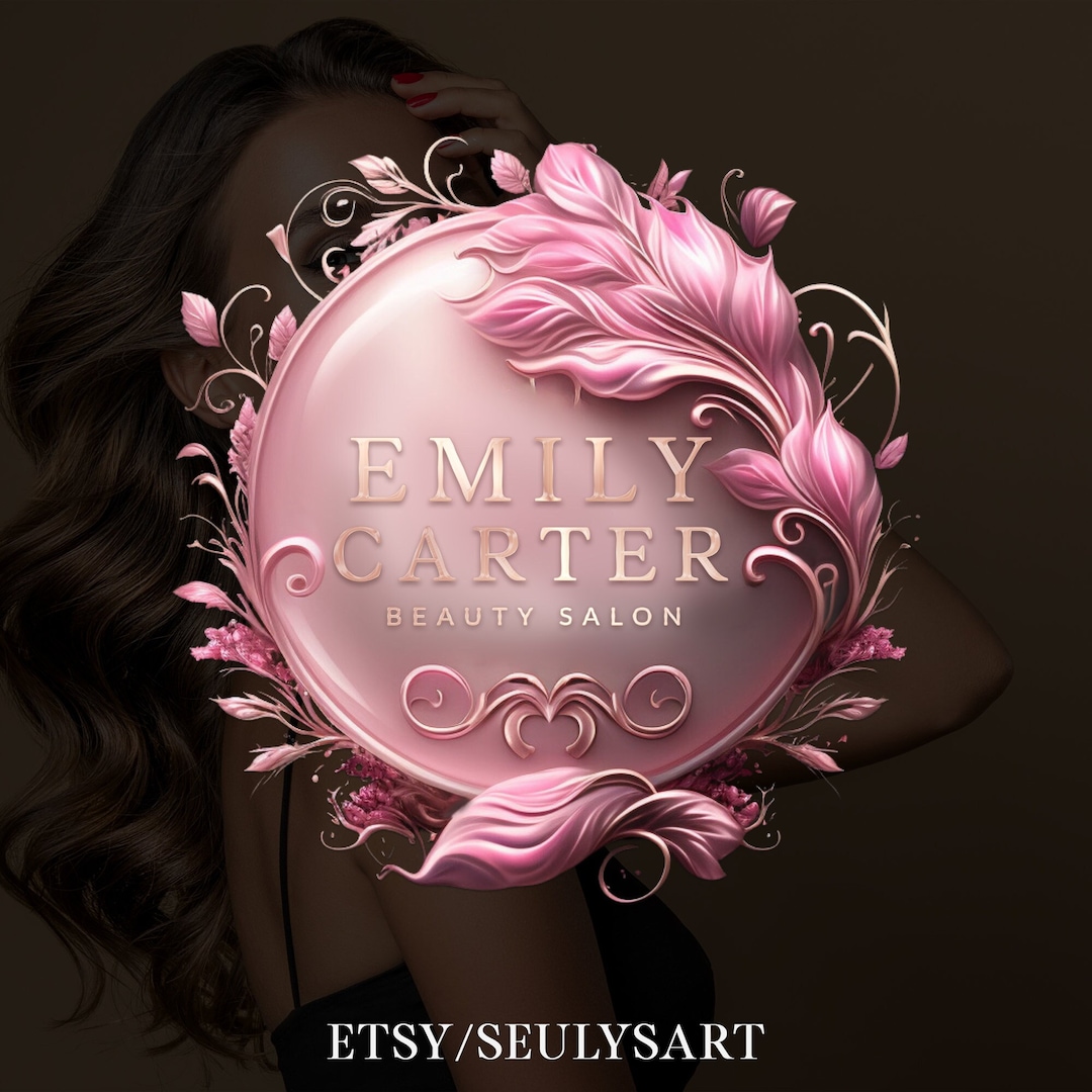 Pink Beauty Logo, Premade Logo Design, Hair Logo, Luxury Logo, Floral ...