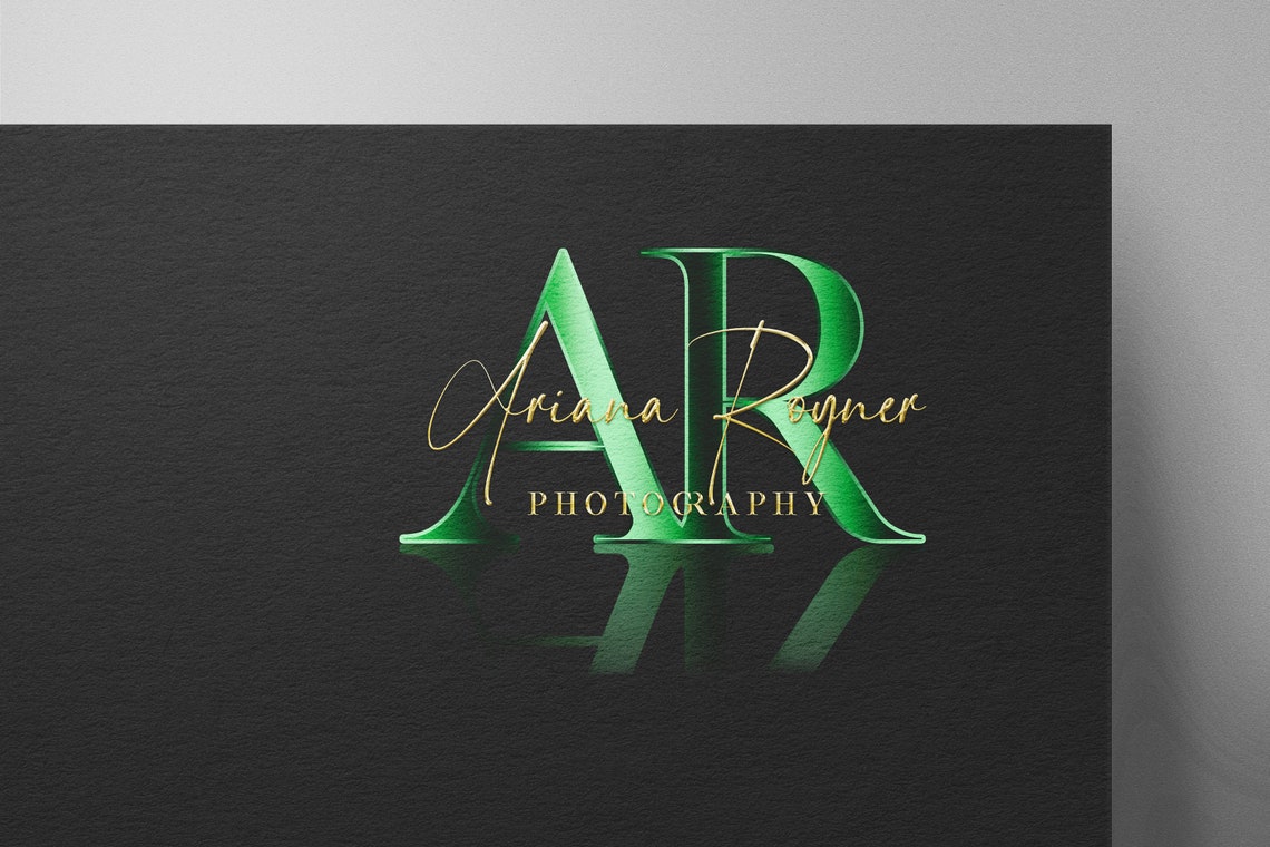 Emerald Initials Logo Premade Logo Design Beauty Logo - Etsy