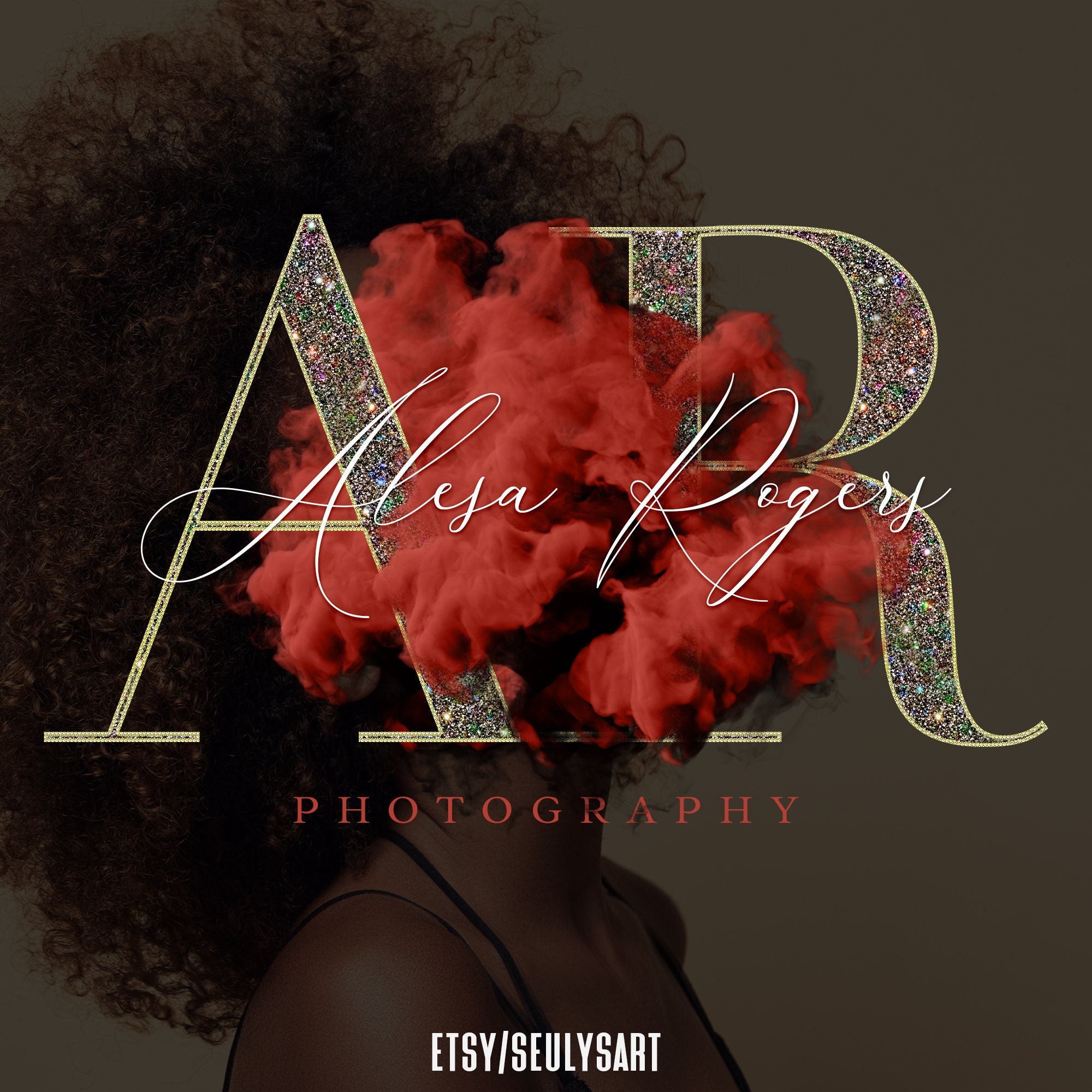 Premade Logo Design Red Smoke Logo Beauty Logo Text Logo - Etsy