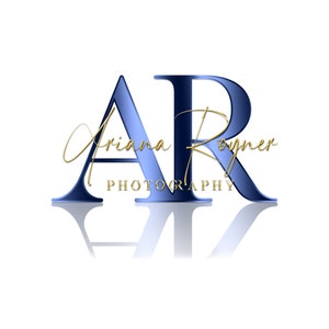 Navy Blue Initials Logo, Premade Logo Design, Beauty Logo, Minimalist ...