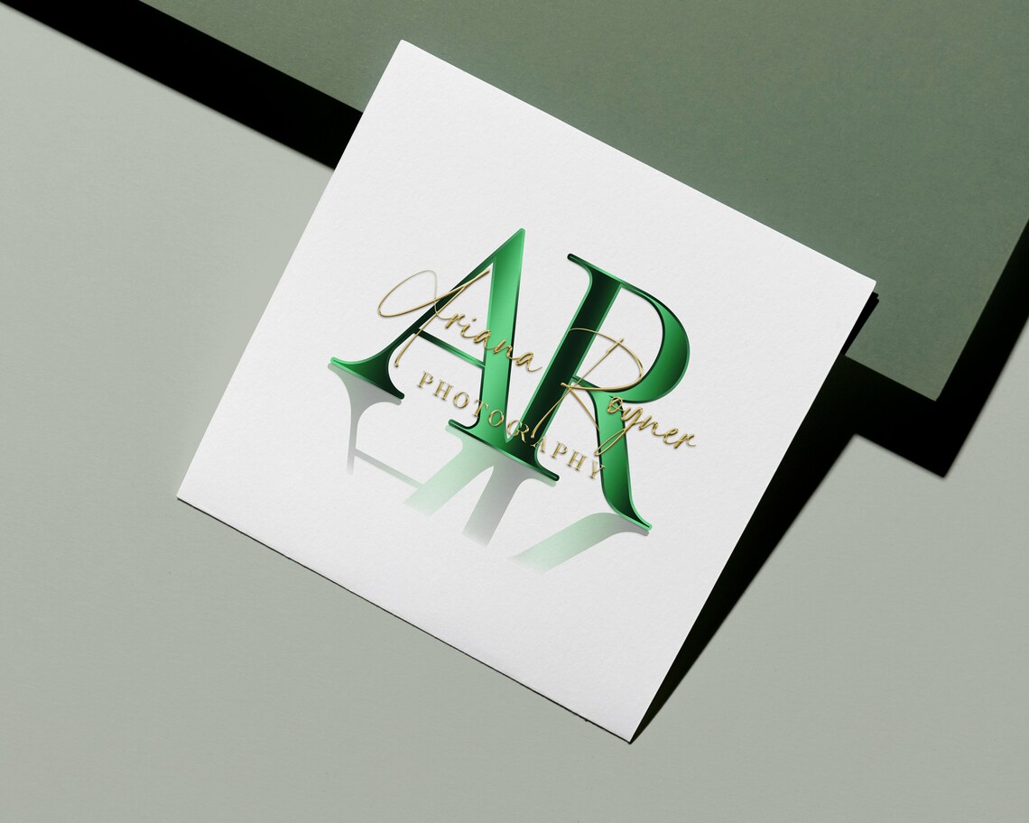 Emerald Initials Logo Premade Logo Design Beauty Logo - Etsy