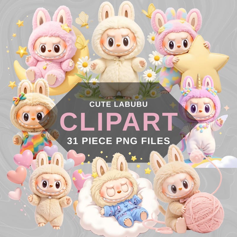 Labubu Png Images - Etsy