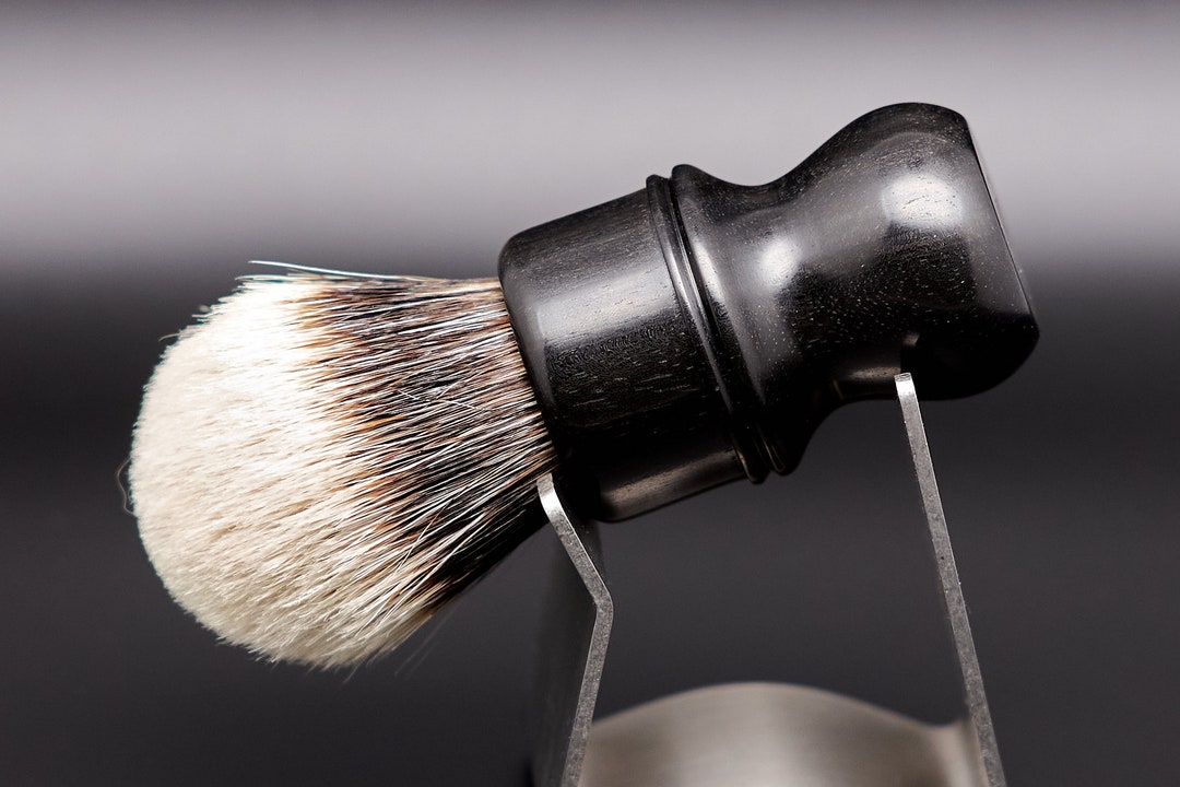Unique Shaving Brush black Beauty Ebony With 2-band Silvertip Badger ...