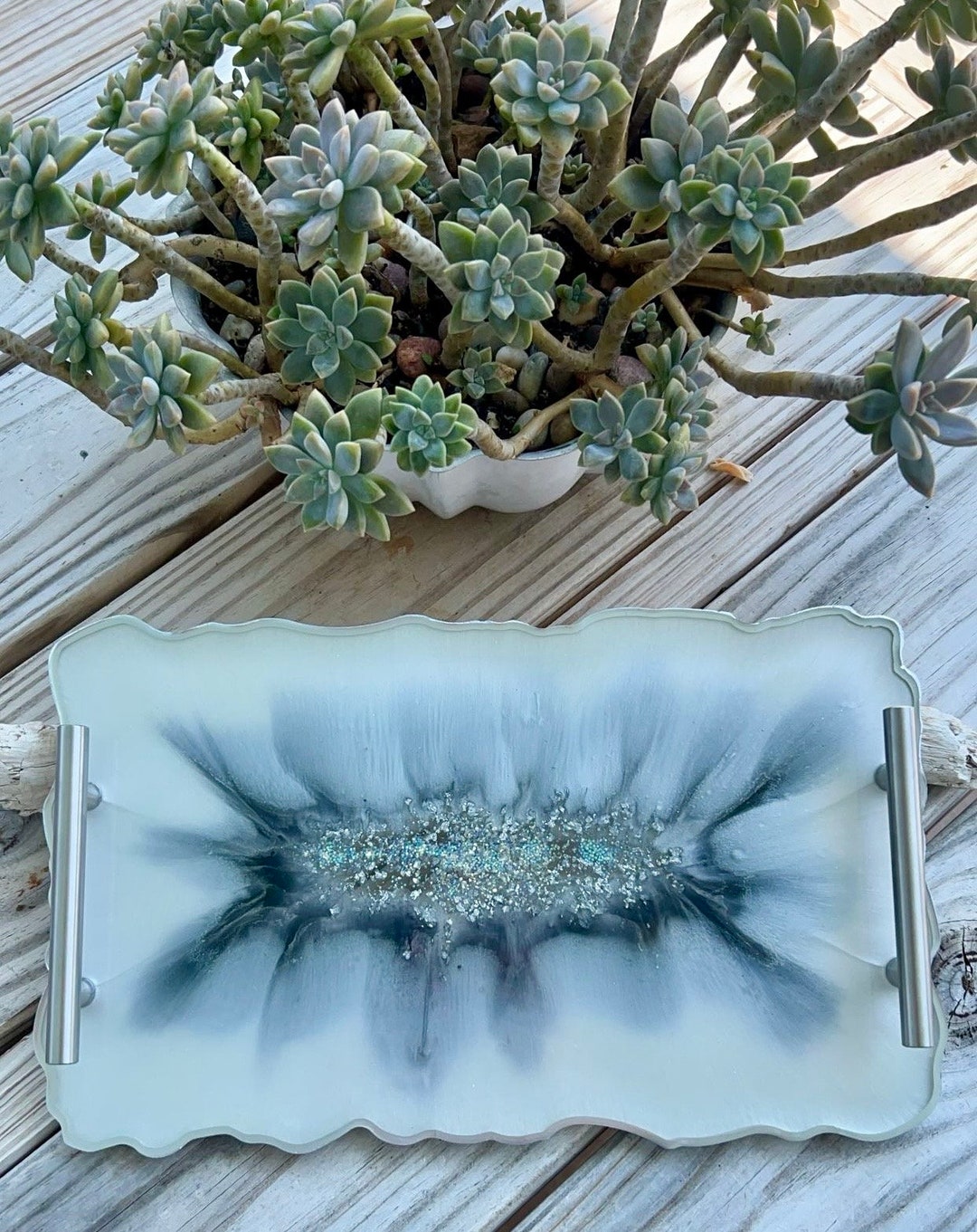 Resin Tray With Handles - Etsy