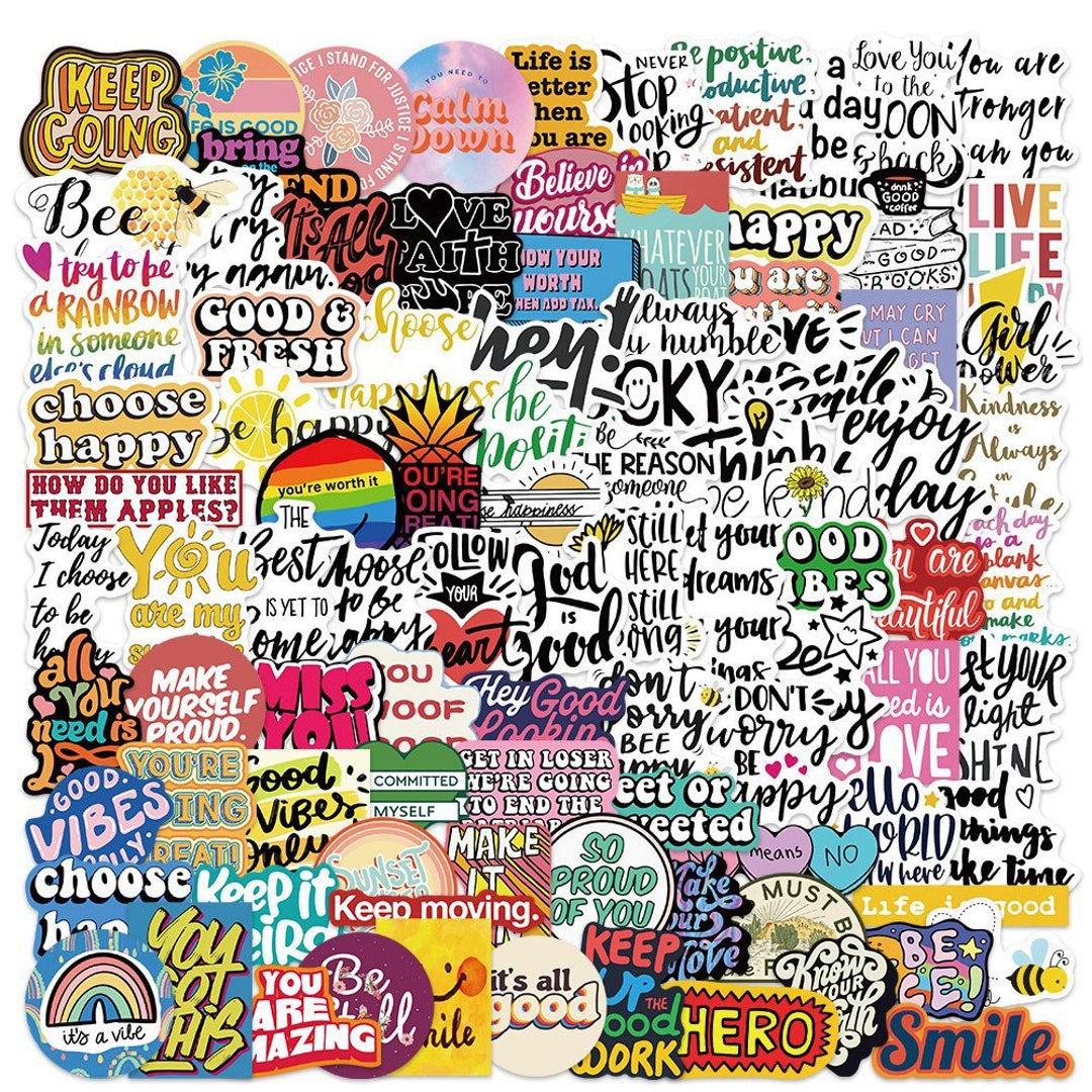Motivational Stickersrandom Vinyl Stickers Positive - Etsy