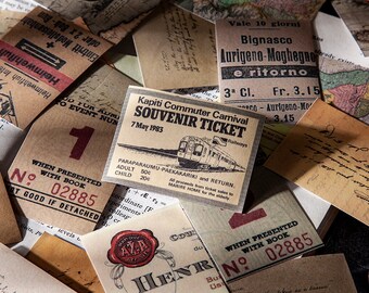 Notebooks Reproduction Vintage Style Paper Ticket for Art Journaling ...