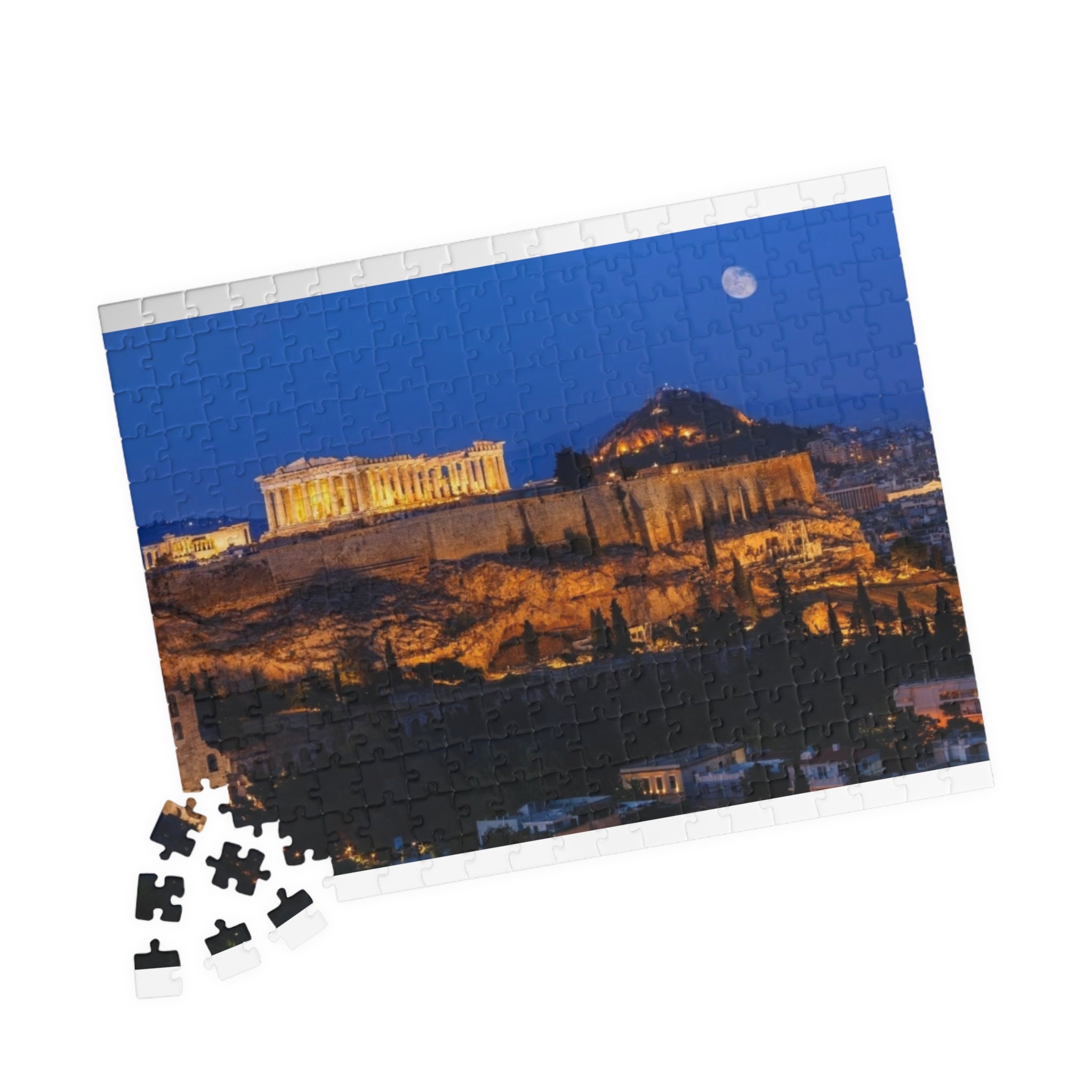 The Monument of the Acropolis in the Evening Αthens Greece Color Puzzle ...