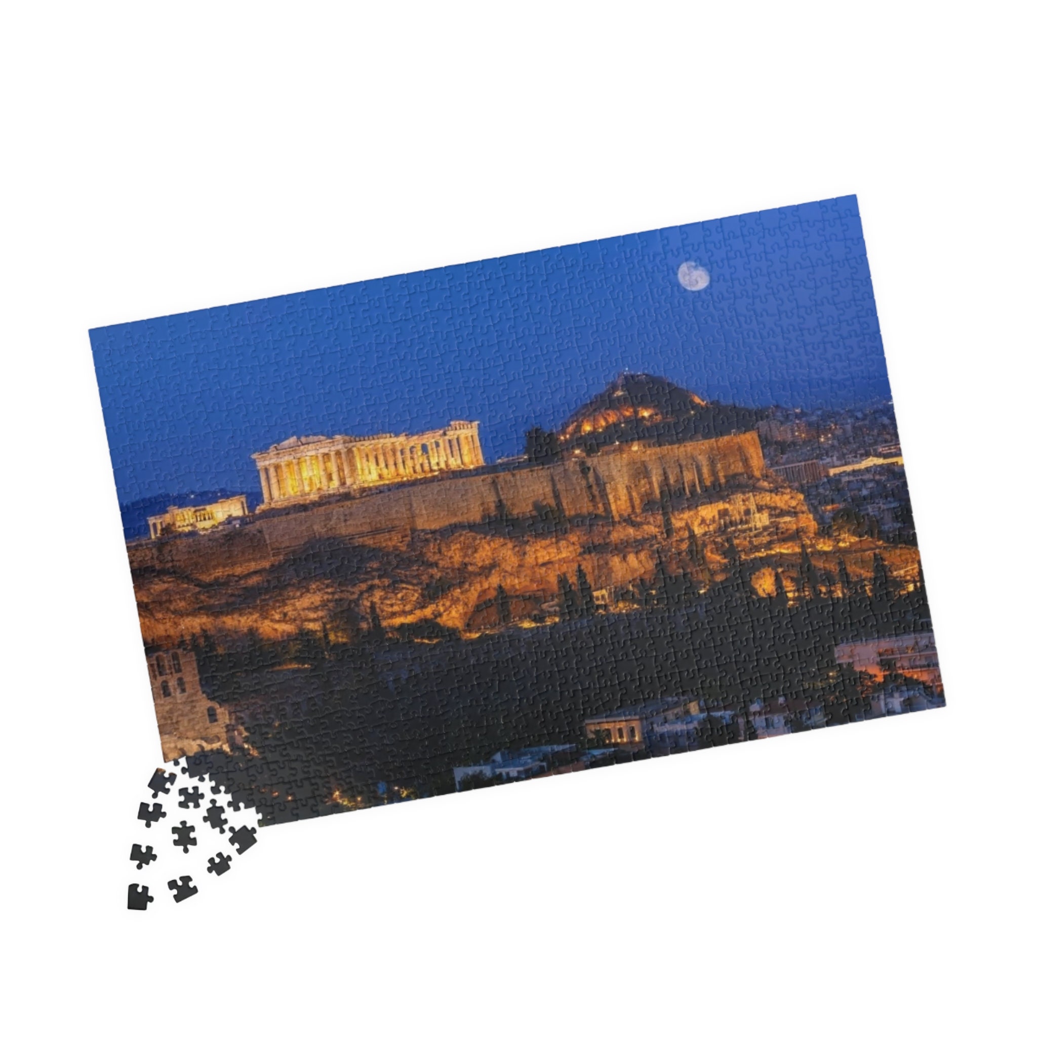 The Monument of the Acropolis in the Evening Αthens Greece Color Puzzle ...