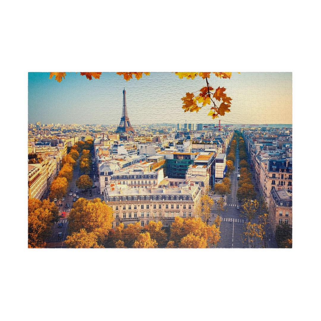 Eiffel Tower in Autumn Paris France Color Puzzle, Difficult Jigsaw (110 ...