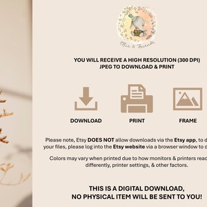 Watercolor Alphabet and Numbers Clouds and Balloon Wall Print, Set of 3 ...