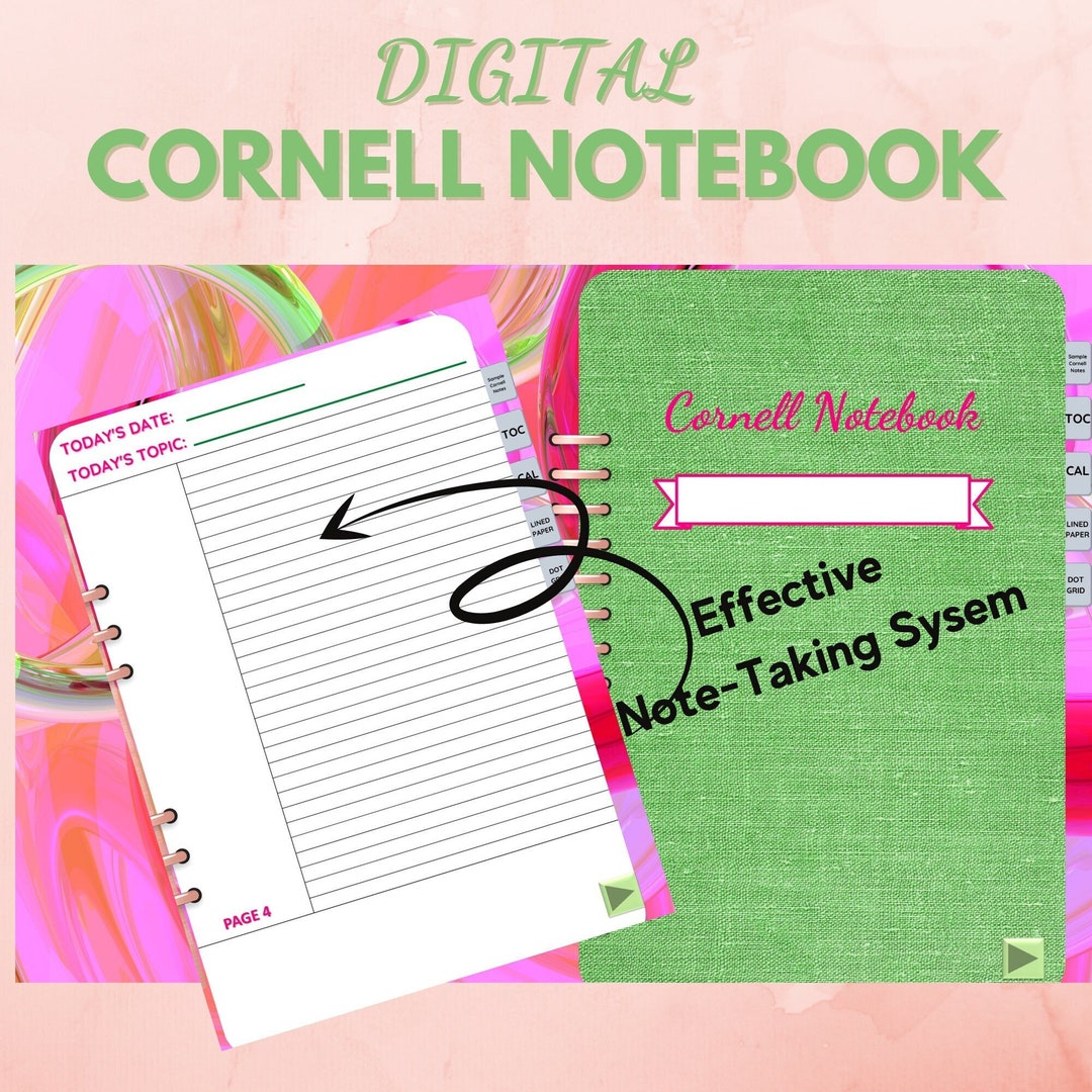 Digital Cornell Notebook A Great Note-taking System for Use in ...