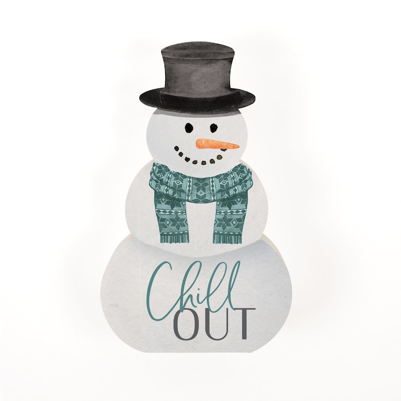 Chill Out Snowman Shape - Etsy