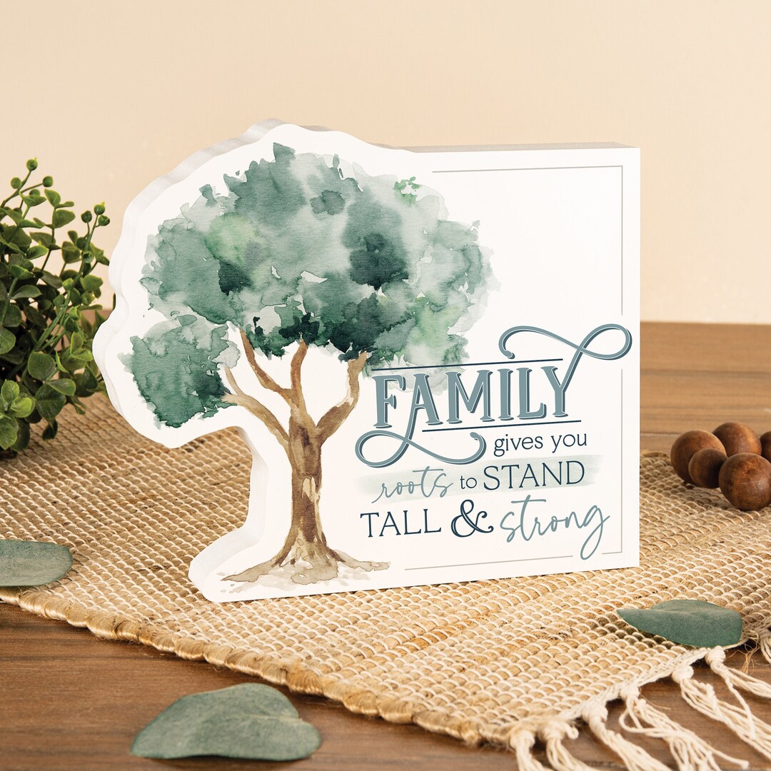 Family Gives You Roots to Stand Tall & Strong Tree Shape Décor - Etsy