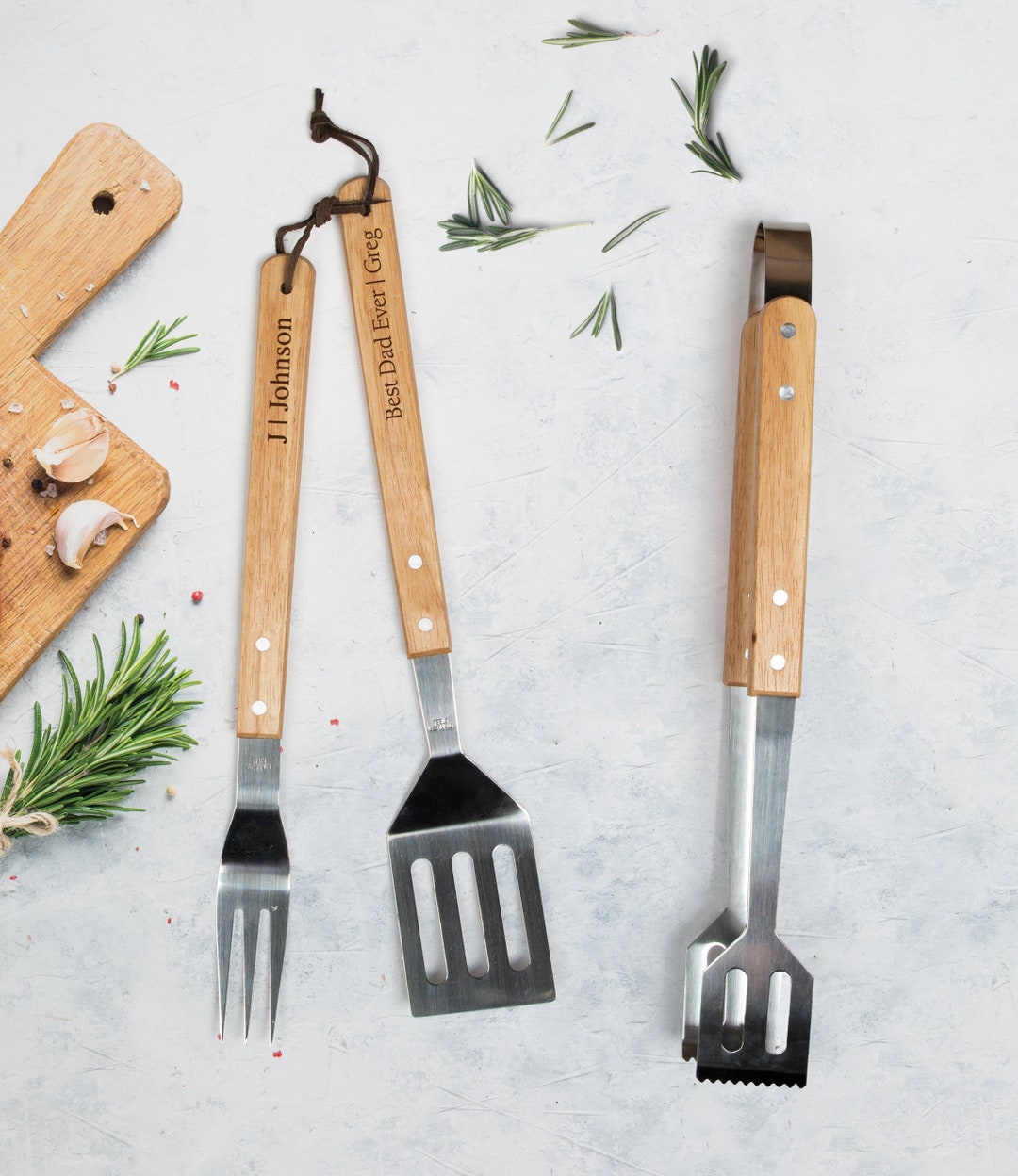 Personalized BBQ Tool Set, 3 Pc. - Etsy