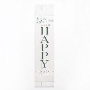 Welcome to Our Happy Place Outdoor Porch Sign 47 X 10.5 Pine - Etsy