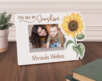 Sunflower Decoupaged Photo Frame, Floral Shabby Chic Wooden Picture ...