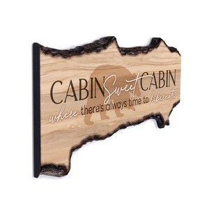 Cabin Sweet Cabin Where There's Always Time to Hibernate Barky Sign - Etsy