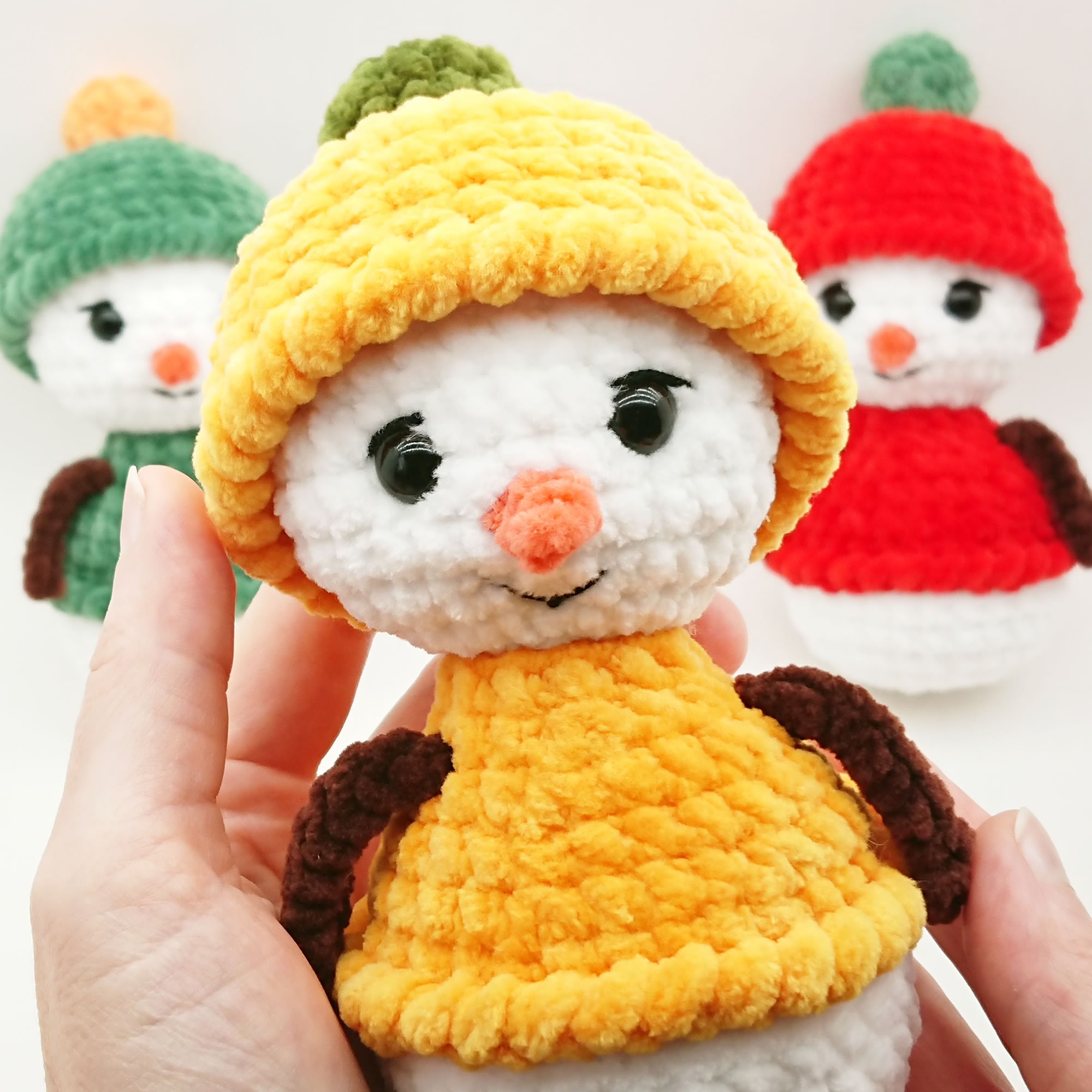 SNOWMAN Low Sew Crochet Pattern PDF. Christmas Amigurumi. -snowman ...