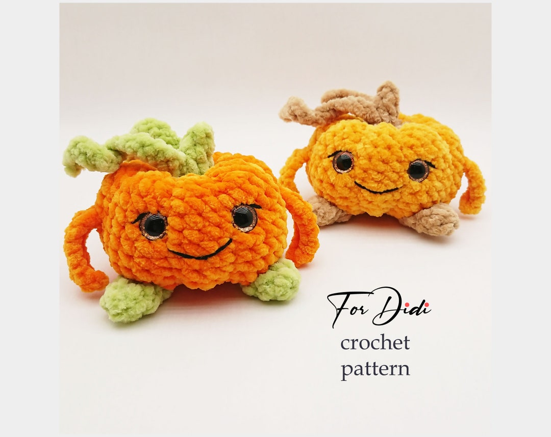 PUMPKIN Crochet Pattern PDF. Halloween Amigurumi Plushie. - Pumpkin ...
