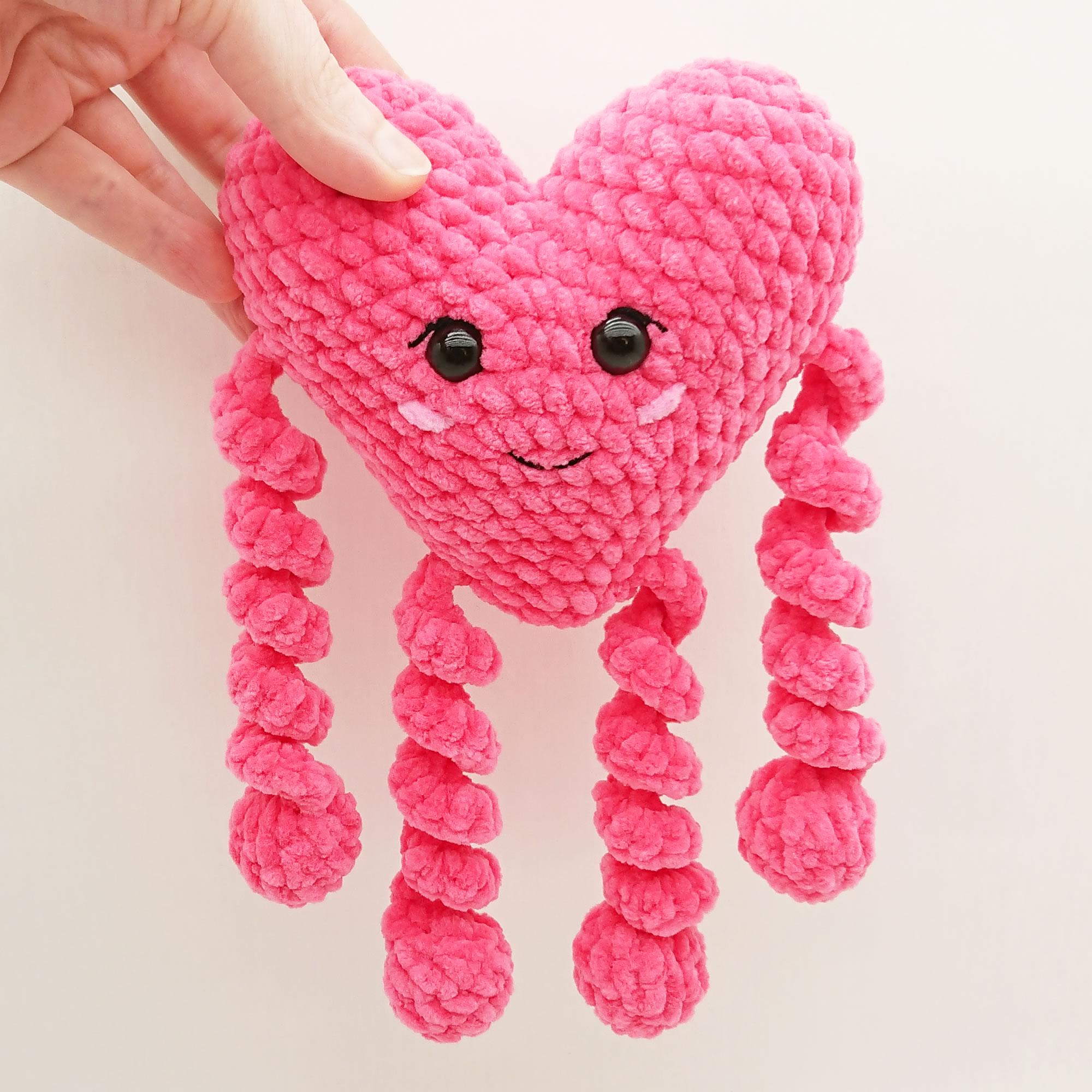 Heart CROCHET KIT. Crochet Pattern and Video Tutorial, Materials and ...