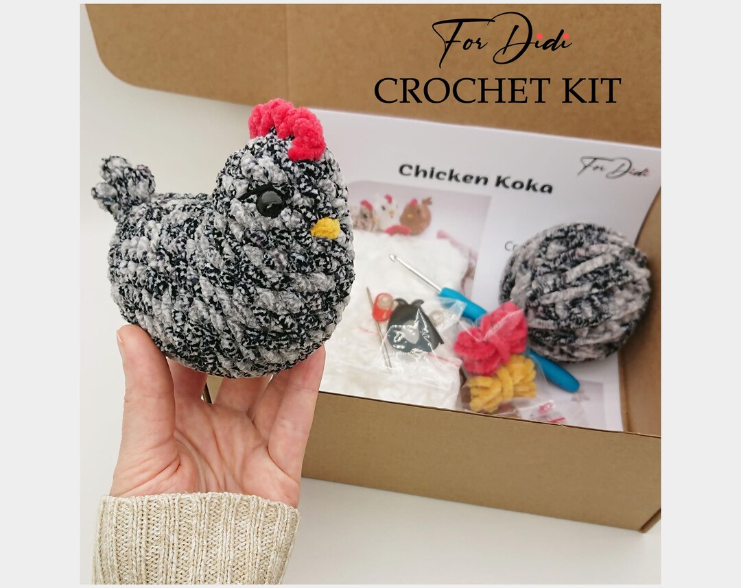 DIY Crochet CHICKEN – DIY Amigurumi Plushies Kit, Easy Crochet Kit for ...