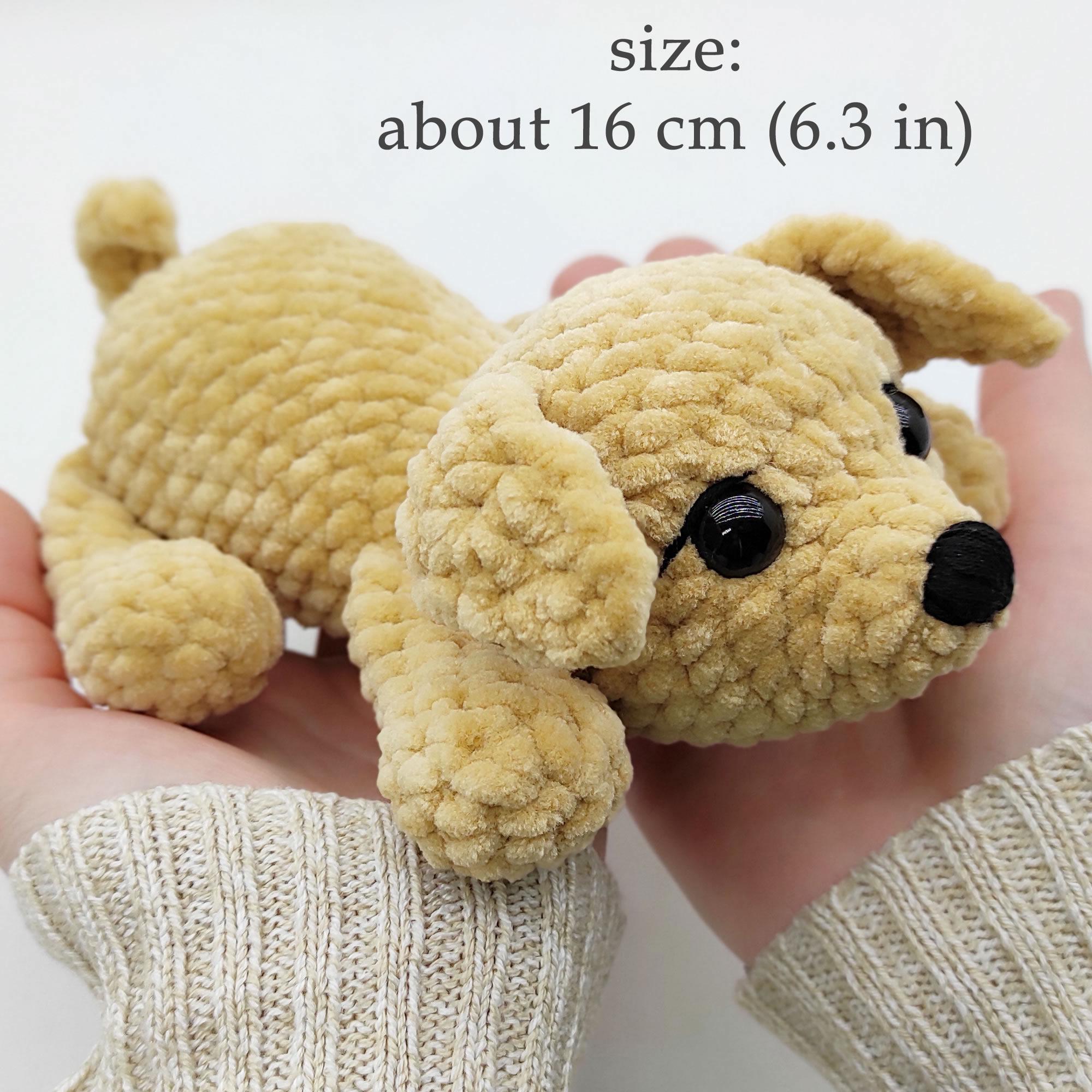 Plush DOG Crochet Pattern. Amigurumi Dog No Sew Crochet Pattern ...