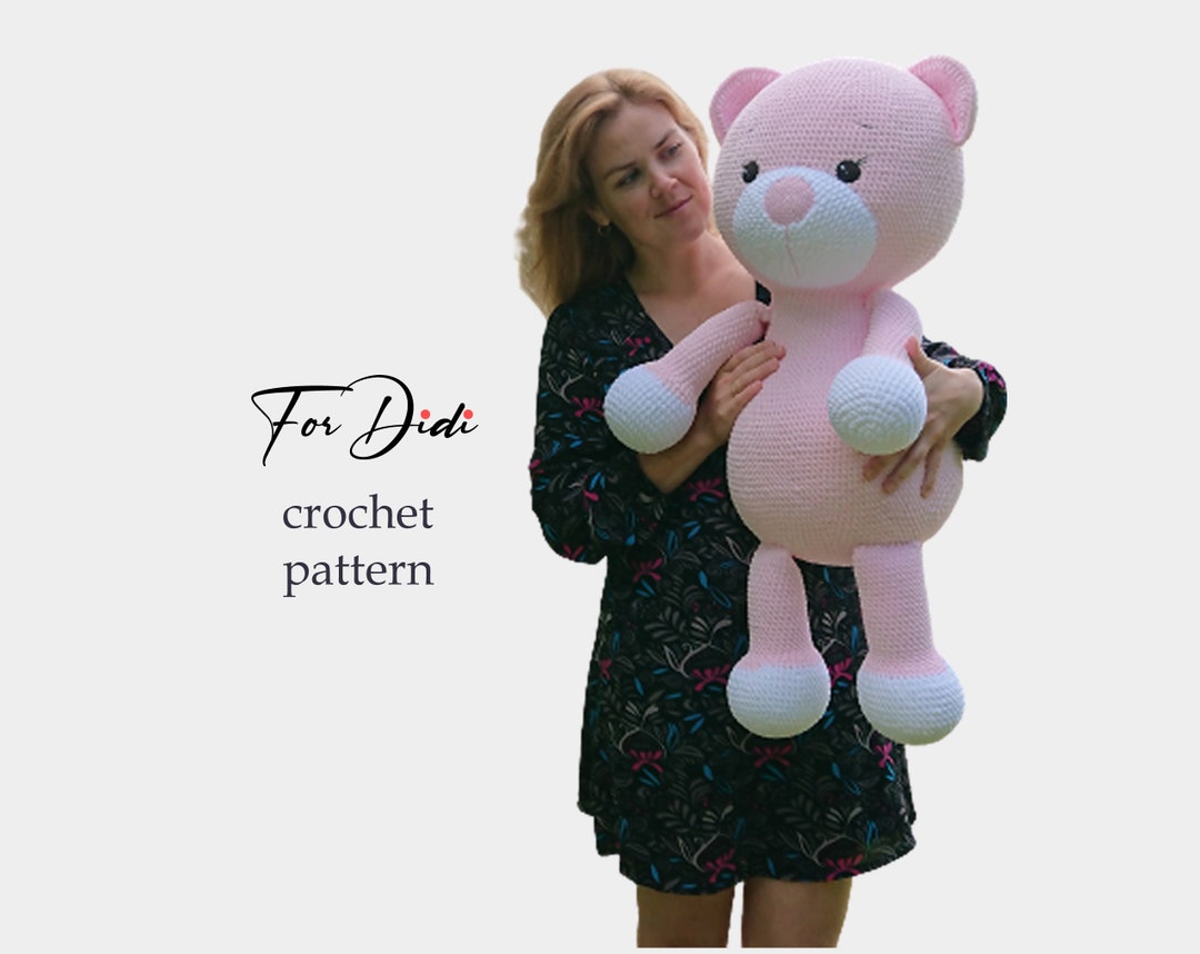 Patrón de ganchillo en PDF para un oso de peluche gigante. -Oso Lulu ...