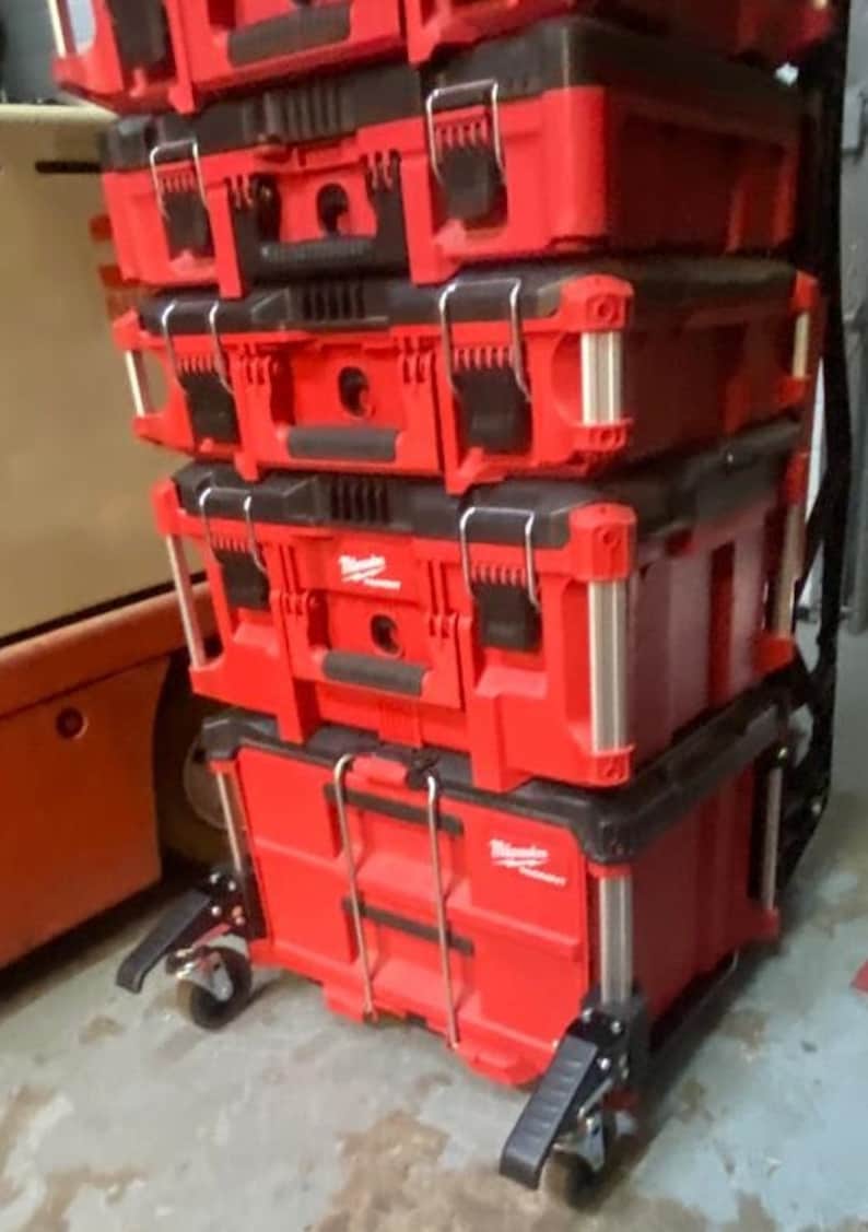 Milwaukee Packout Cart Caster Wheels - 2-wheel Utility Cart to 4-wheel ...