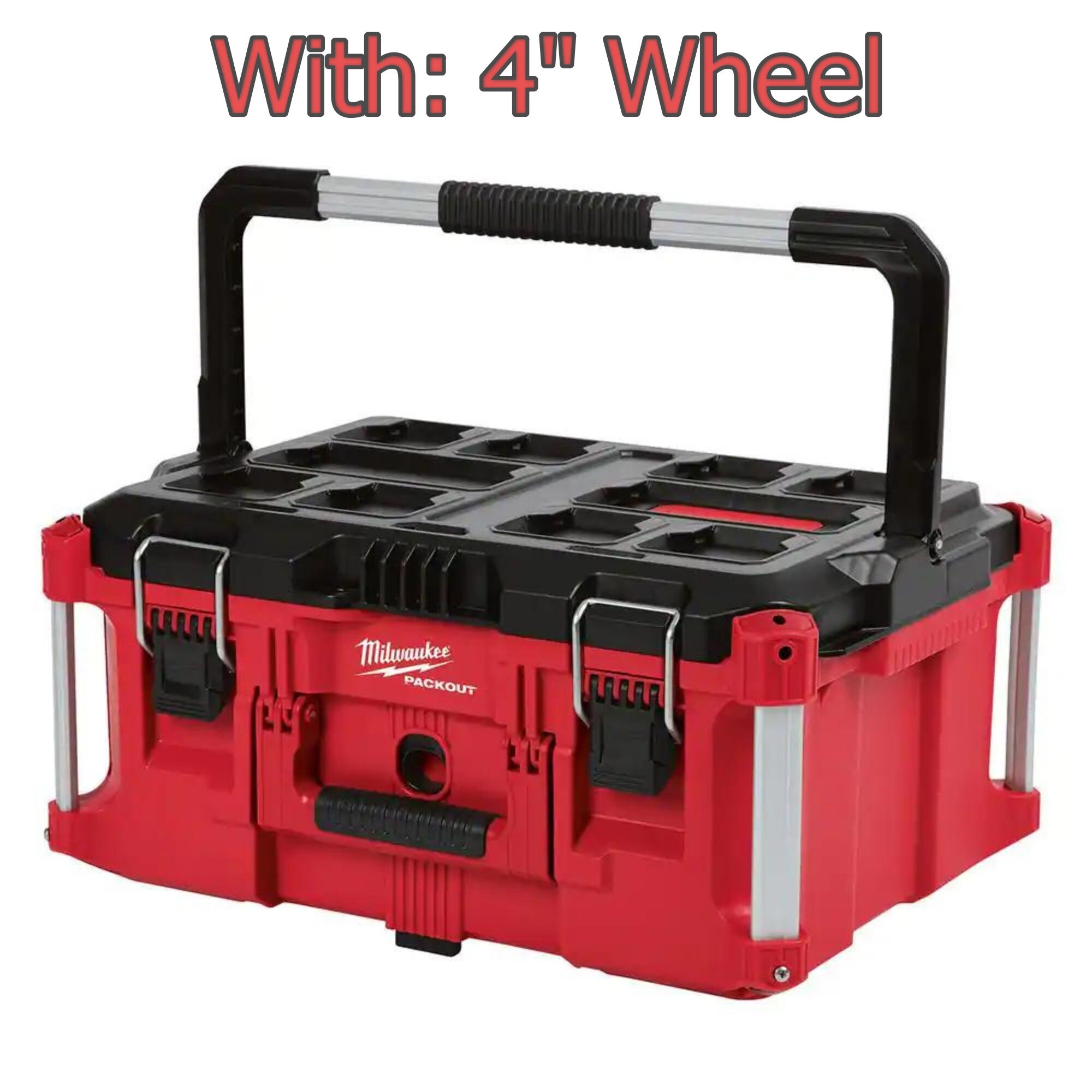 Milwaukee Packout Cart Caster Wheels - 2-wheel Utility Cart to 4-wheel ...
